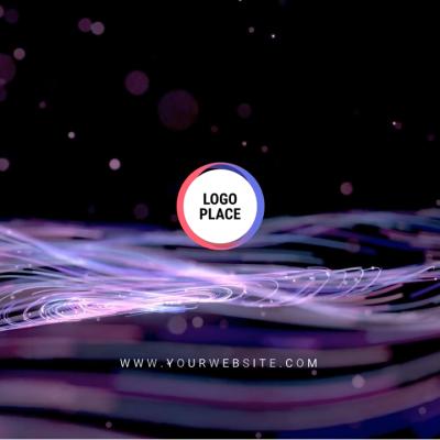 Customizable Tech Particle Spark Gradient Purple Logo Intro Video ...