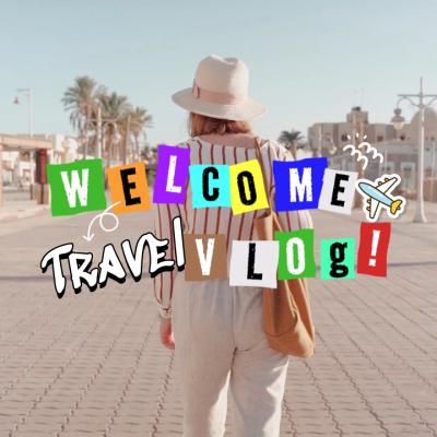 Customizable Youtube Travel Vlog Intro Video Template by FlexClip