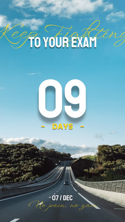 Plantilla de vídeo Exam Countdown Instagram Reels personalizable de ...